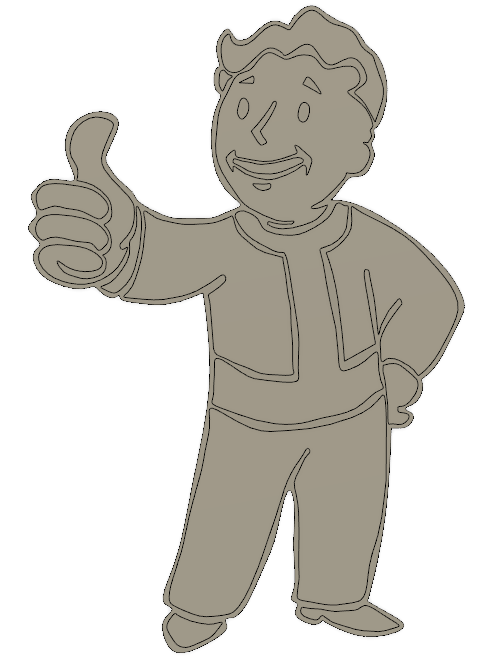 STL file fallout boy (badge) 👦 ・3D printing model to download・Cults