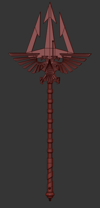 🔱 40k Power Trident・Free STL File for ・Cults