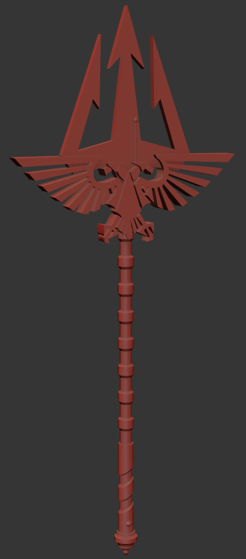 🔱 40k Power Trident・Free STL File for ・Cults