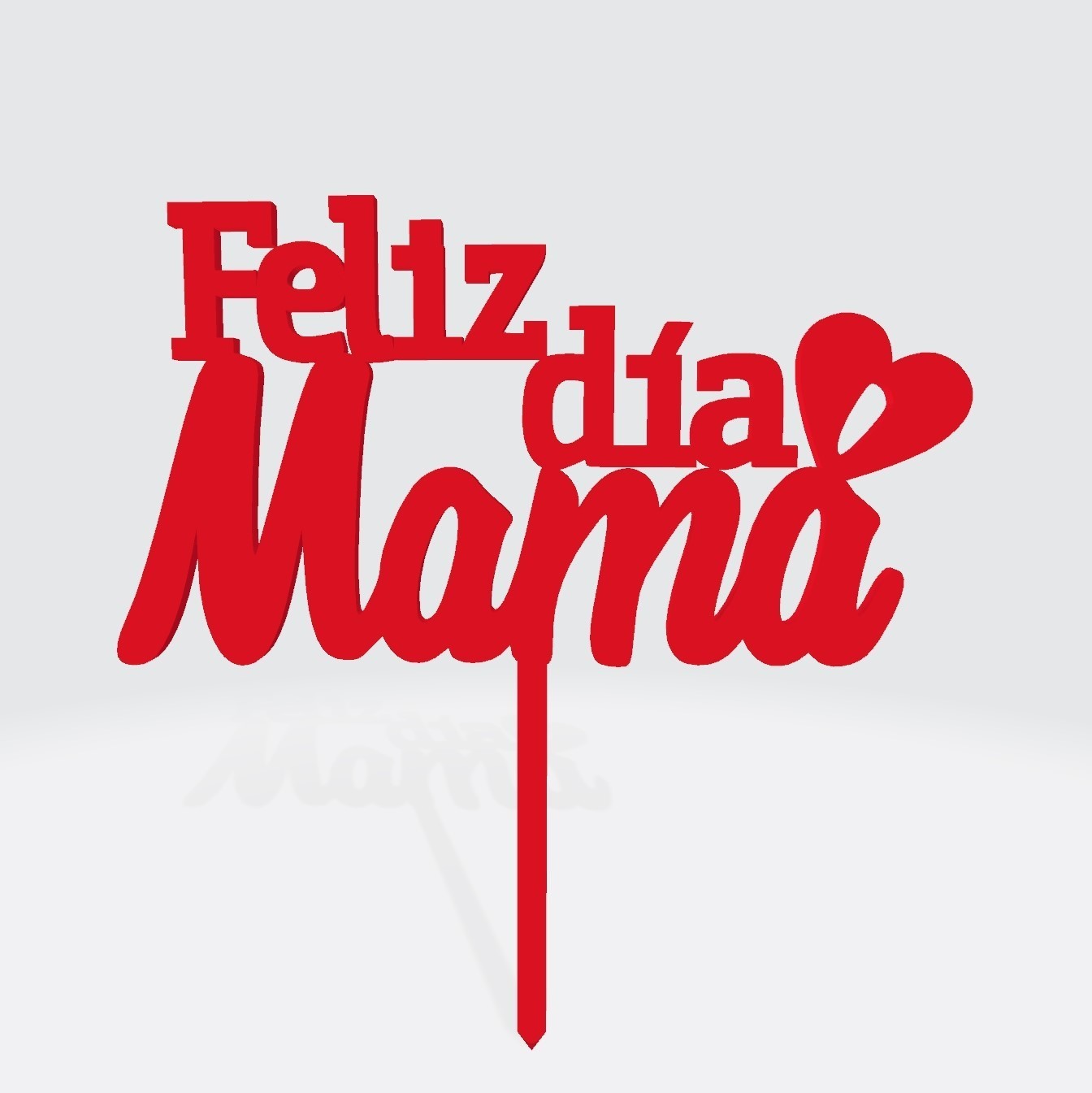 STL file happy day mama cake topper 🍰 ・3D printable model to download・Cults