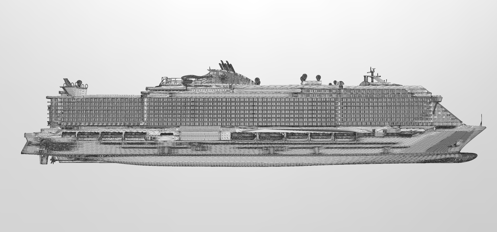 🚢 MSC Seaside cruise ship printable scale model・ STL File for ・Cults