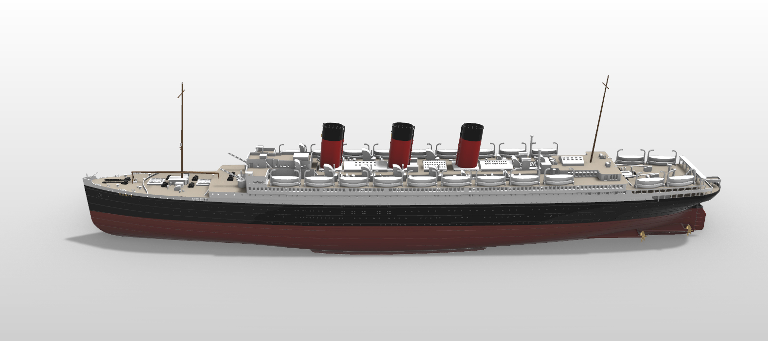 🌊 S.S. PARIS (1916/1929) ocean liner printable model - full hull and ...