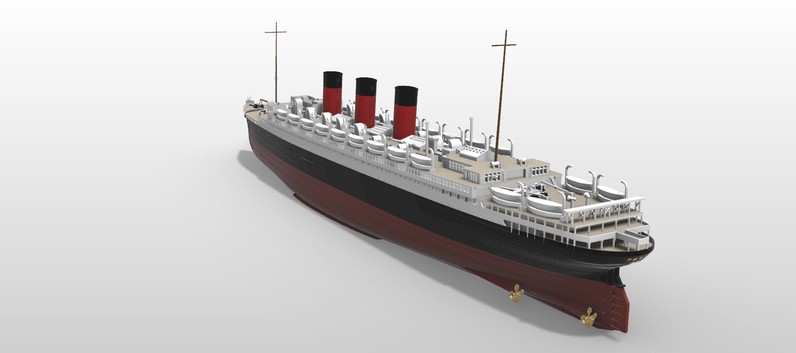 🌊 S.S. PARIS (1916/1929) ocean liner printable model - full hull and ...