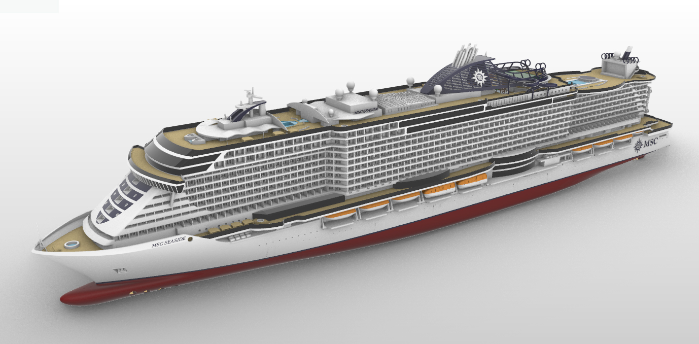🚢 MSC Seaside cruise ship printable scale model・ STL File for ・Cults