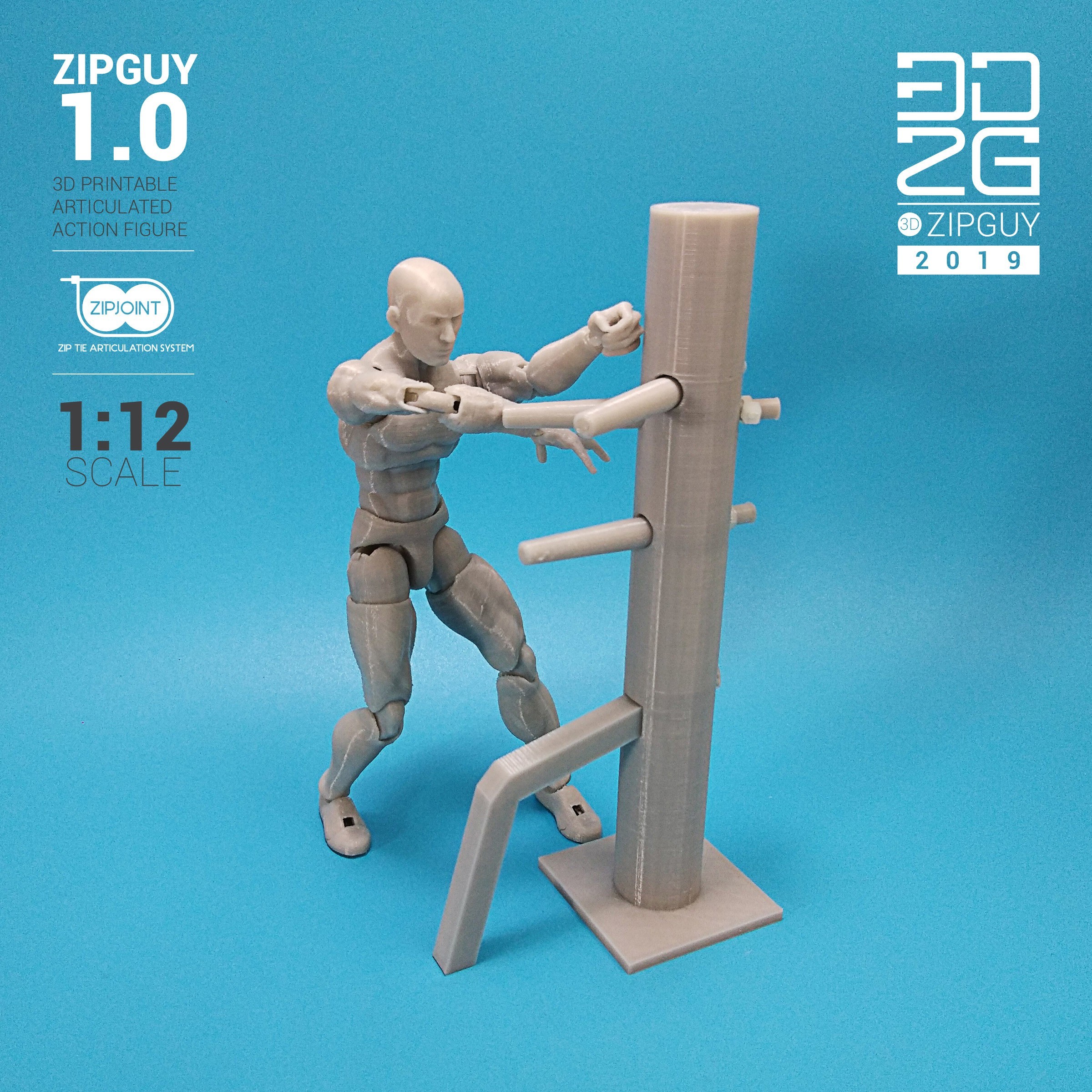 🤐 ZIPGUY 1.0 ZIP TIE ACTION FIGURE・ 3D File for ・Cults