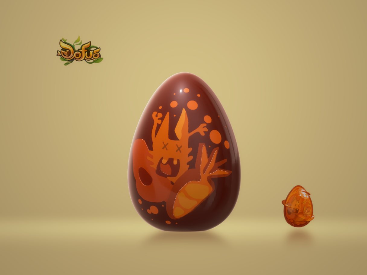 Fichier STL gratuit Oeuf Dofus Cawotte / Egg Dofus Cawwot 🥚 ・Design ...