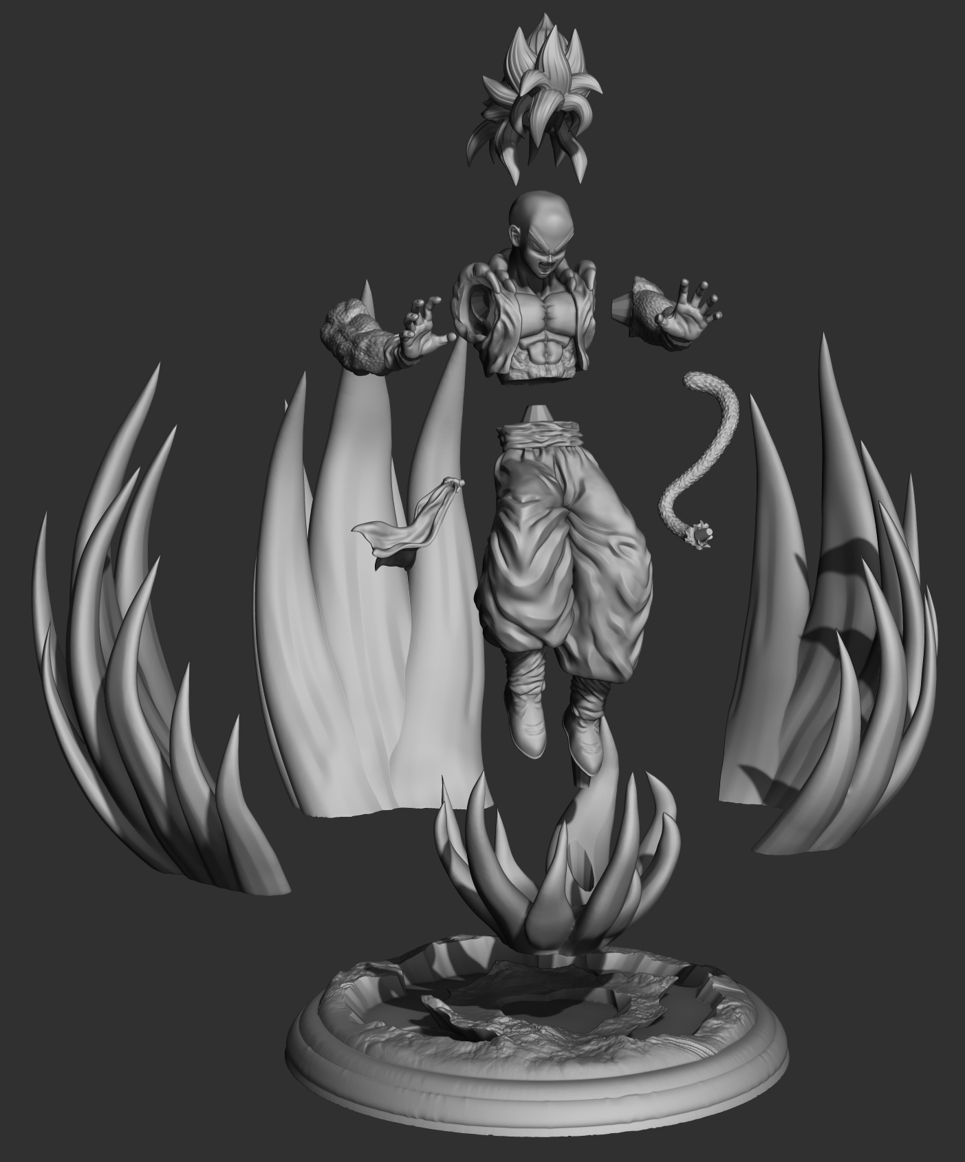 👽 Gogeta ss4 3d print・ STL File for ・Cults