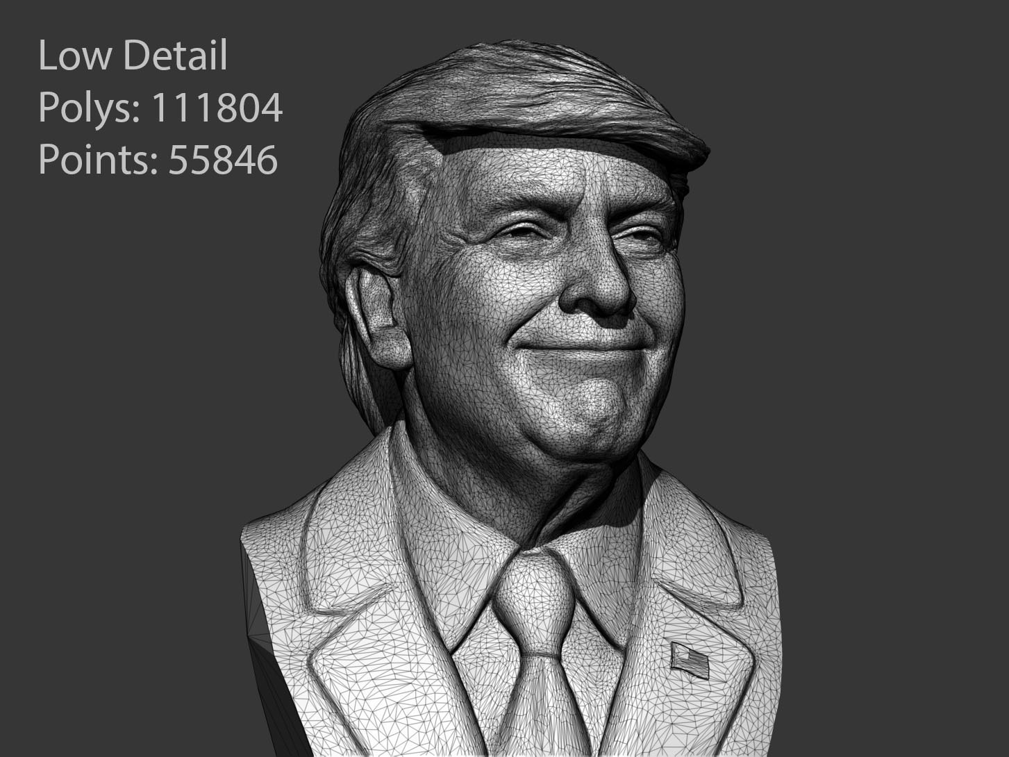 👤 Donald Trump Bust・ STL File for ・Cults