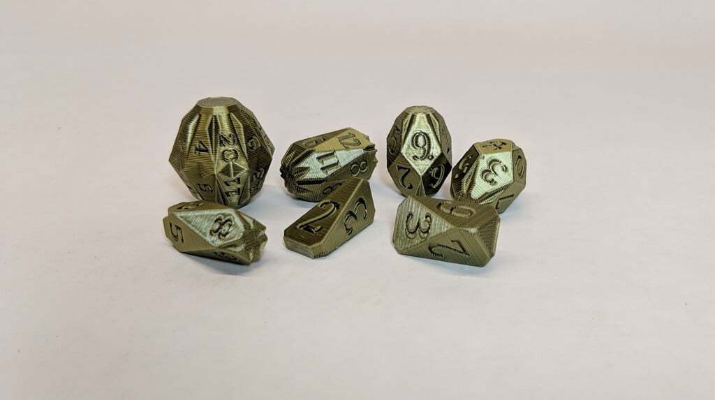 3D printed Facets Dice - Full set of custom RPG dice・Cults