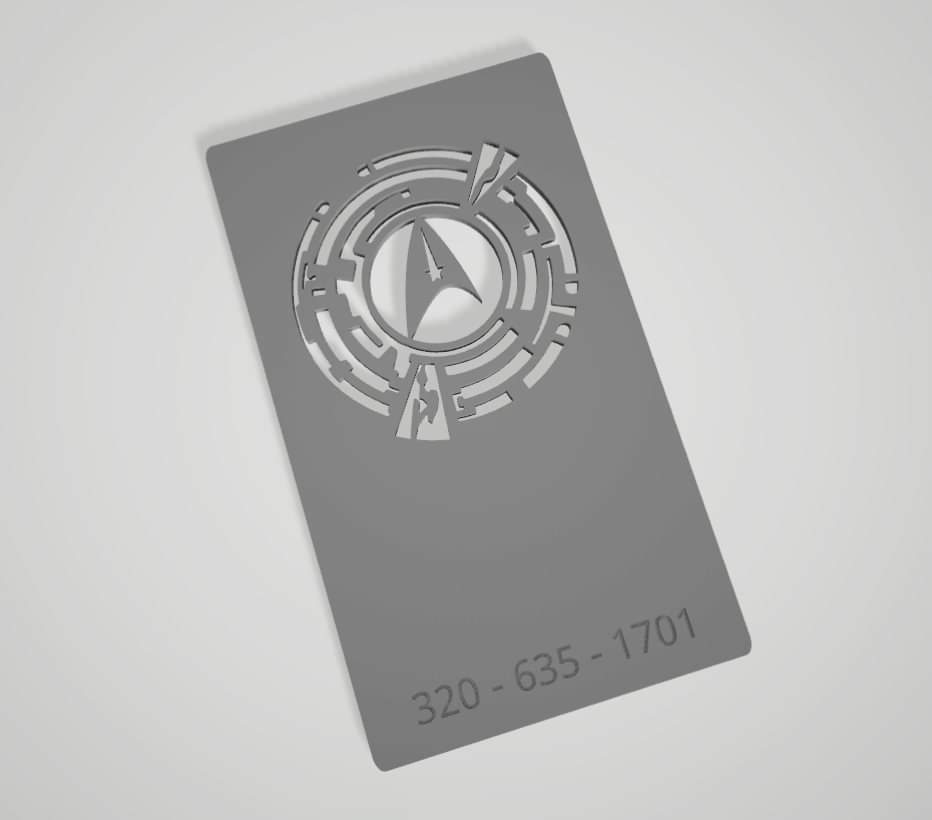 STL file Starfleet Business Card 🖖 ・3D printing template to download・Cults