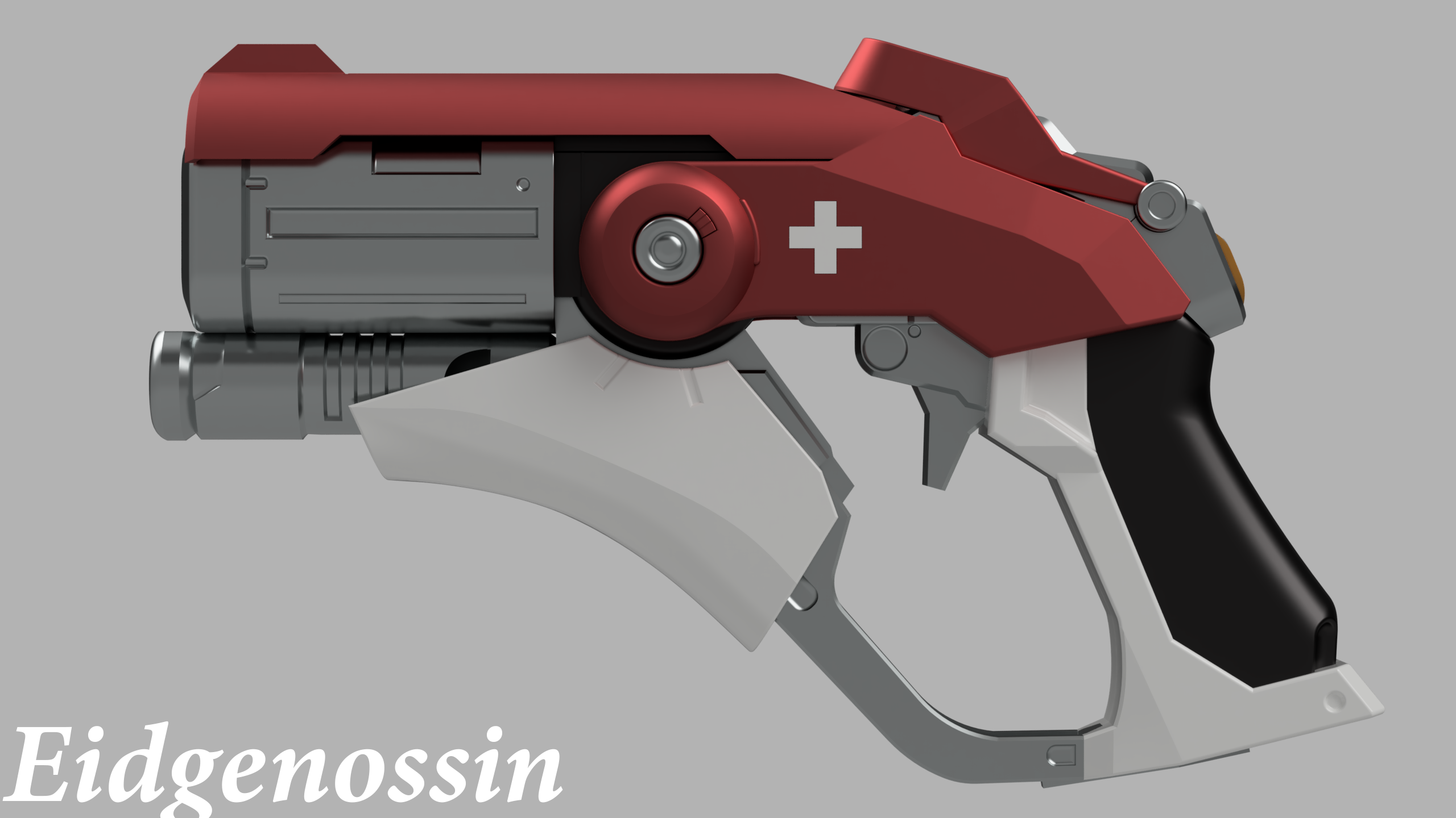 Бесплатный STL файл Overwatch Mercy Gun Addon 4: Eidgenossin 🔫・3D ...