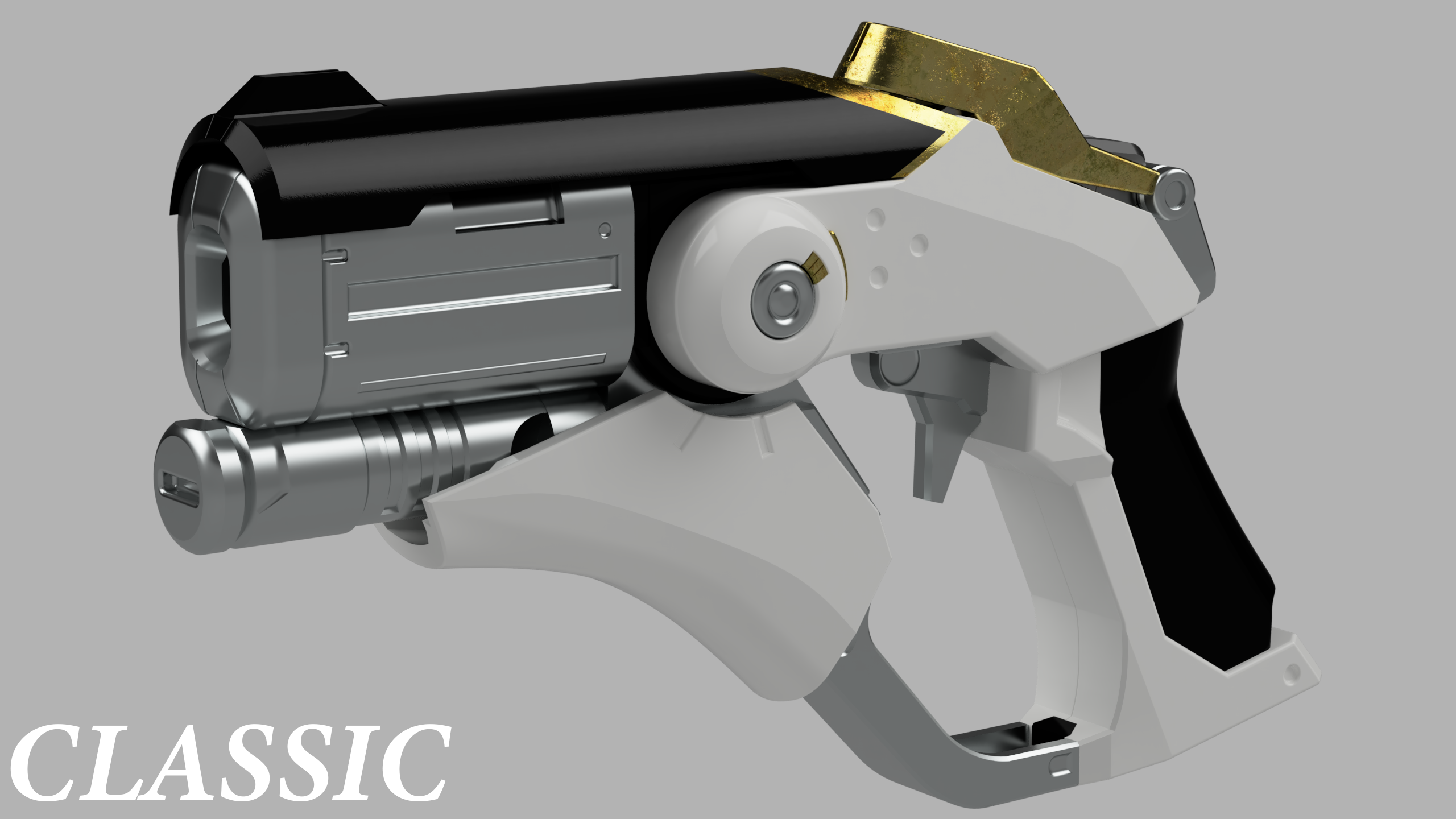 STL 文件 Overwatch Mercy Gun Classic 🔫・可下载 3D 打印设计・Cults