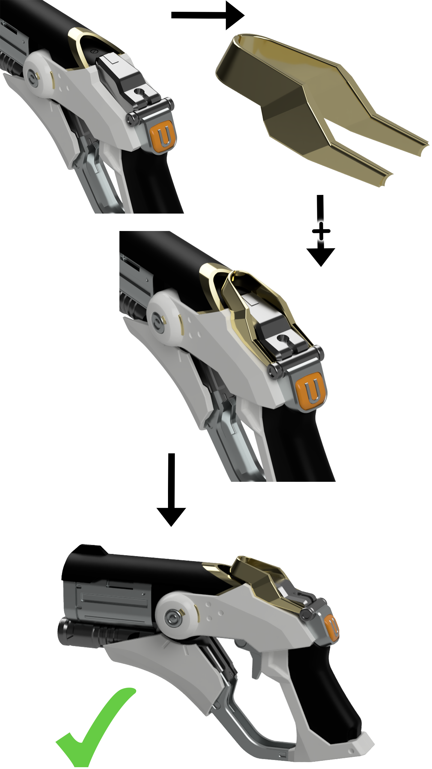 STL file Overwatch Mercy Gun Classic 🔫 ・3D printable design to download ...