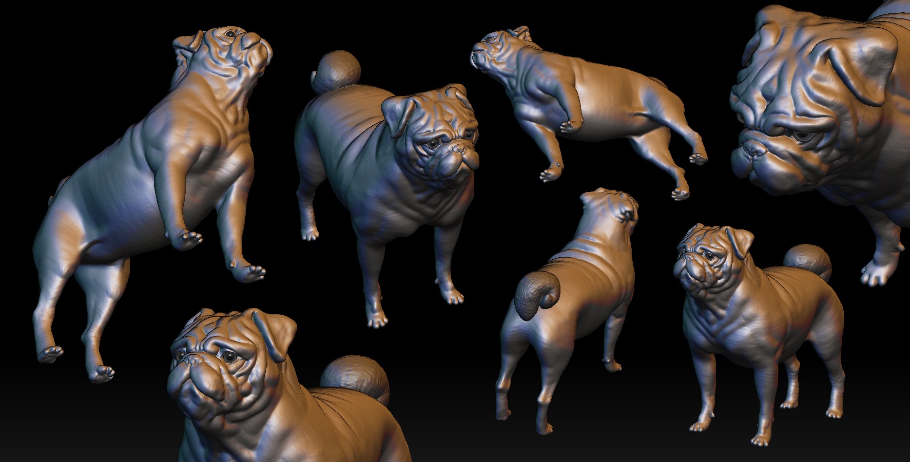 STL file Pug Dog 🐶 (OBJ)・3D printable model to download・Cults