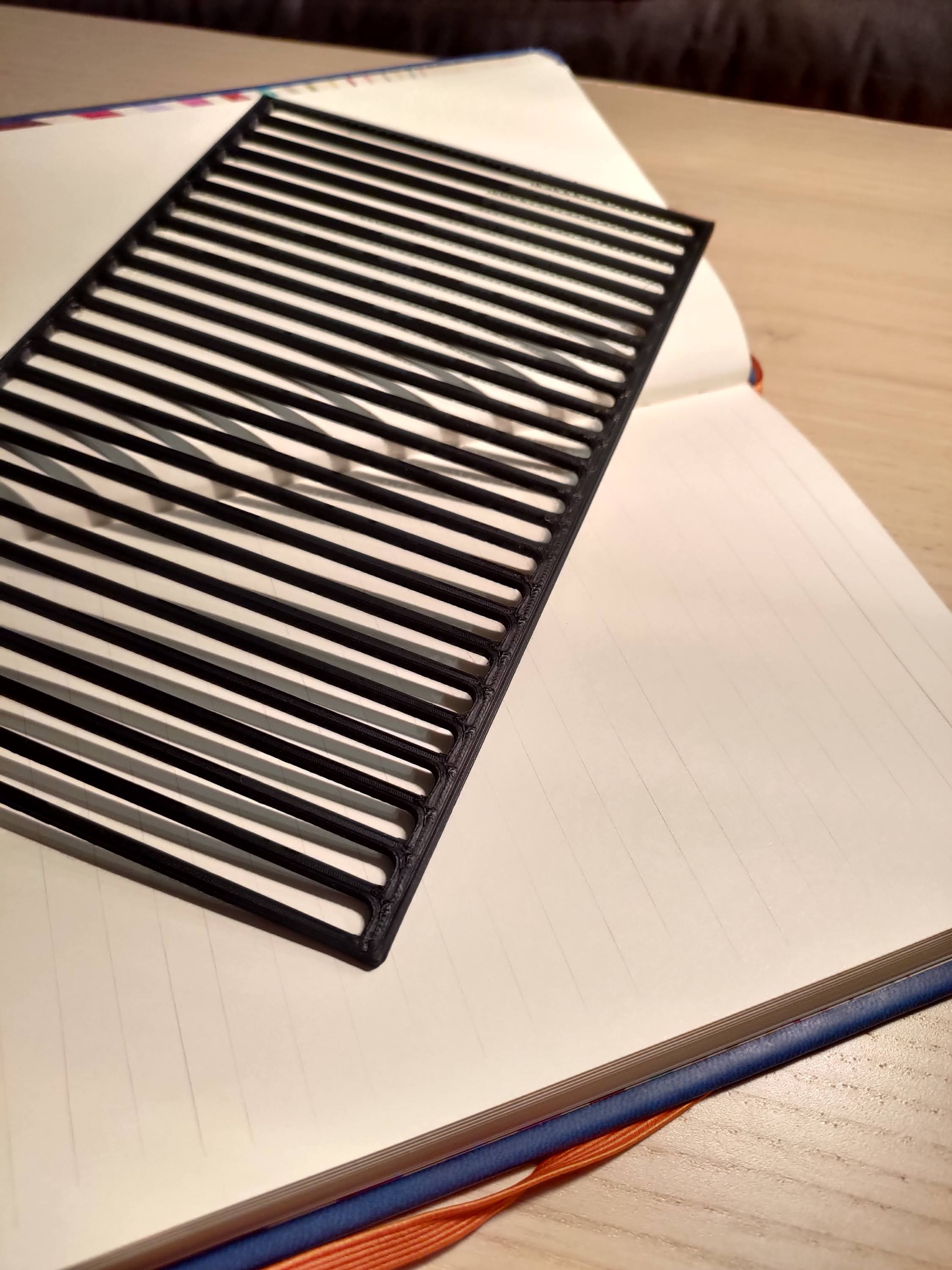 STL file Page Ruler V2 "Line-Spacer" (Rhodia Notebook) 📄・3D printer ...
