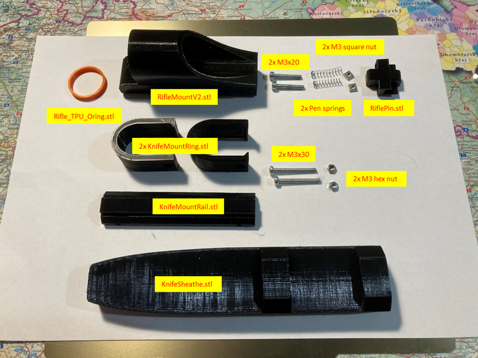 STL 文件 Cyma CM350 airsoft detachable bayonet mount 🔫 ・可下载 3D 打印机设计・Cults