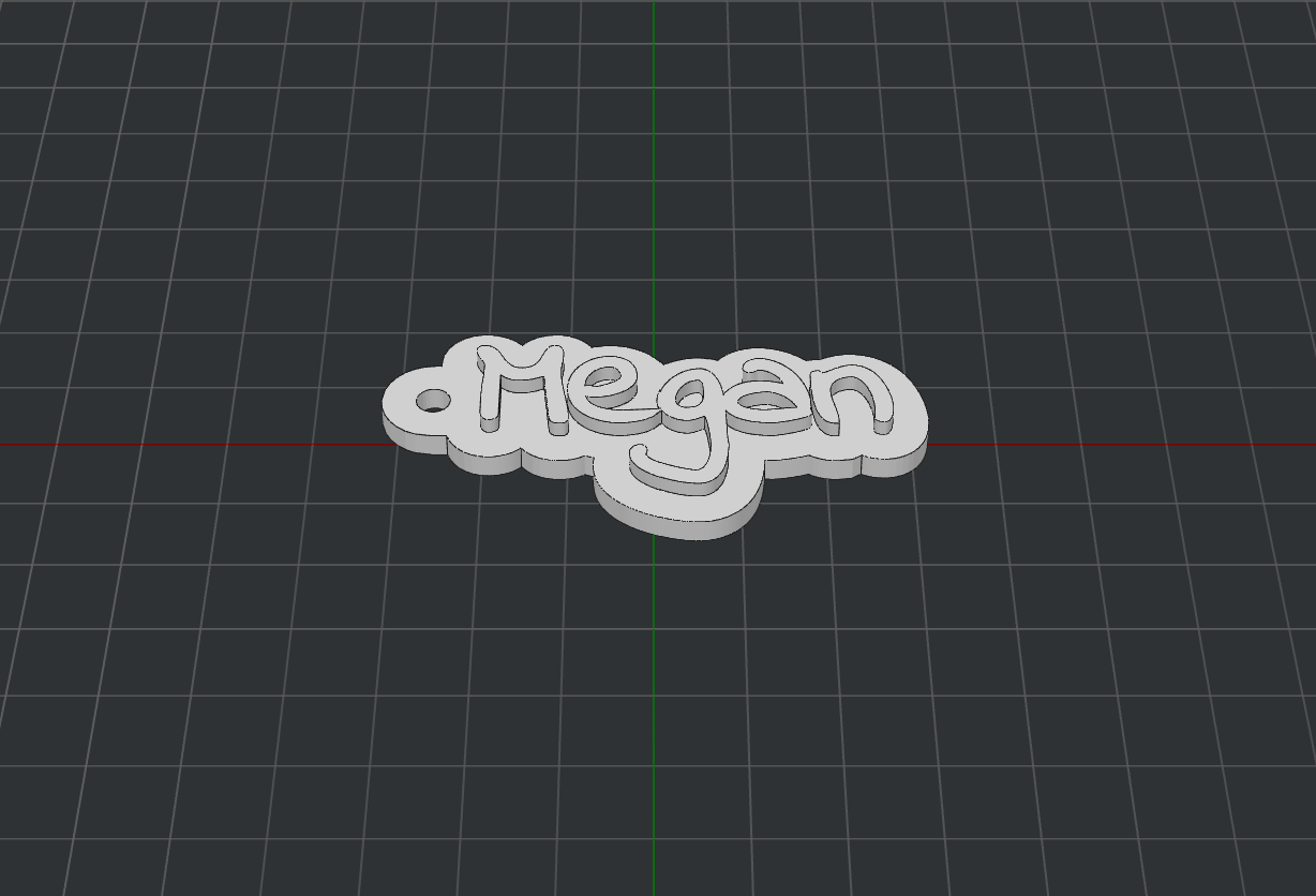 🗝️ Keychain Megan・ STL File for ・Cults