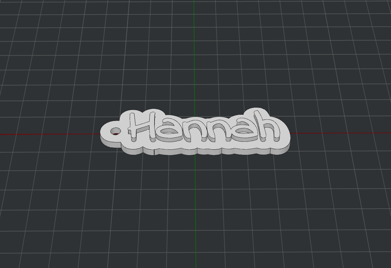 STL file Keychain Hannah 🗝️ ・3D printable model to download・Cults