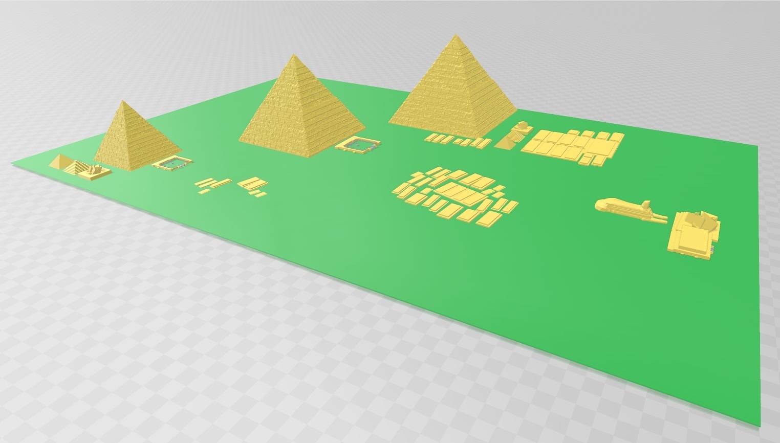 Free STL file giza pyramids 🇪🇬 ・Object to download and to 3D print・Cults