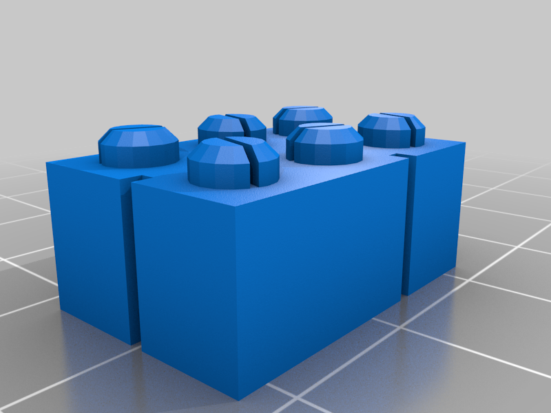 Free STL file GIB - Generic Interlocking Brick toy set Megablock and ...