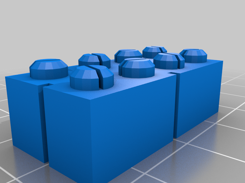 Free STL file GIB - Generic Interlocking Brick toy set Megablock and ...