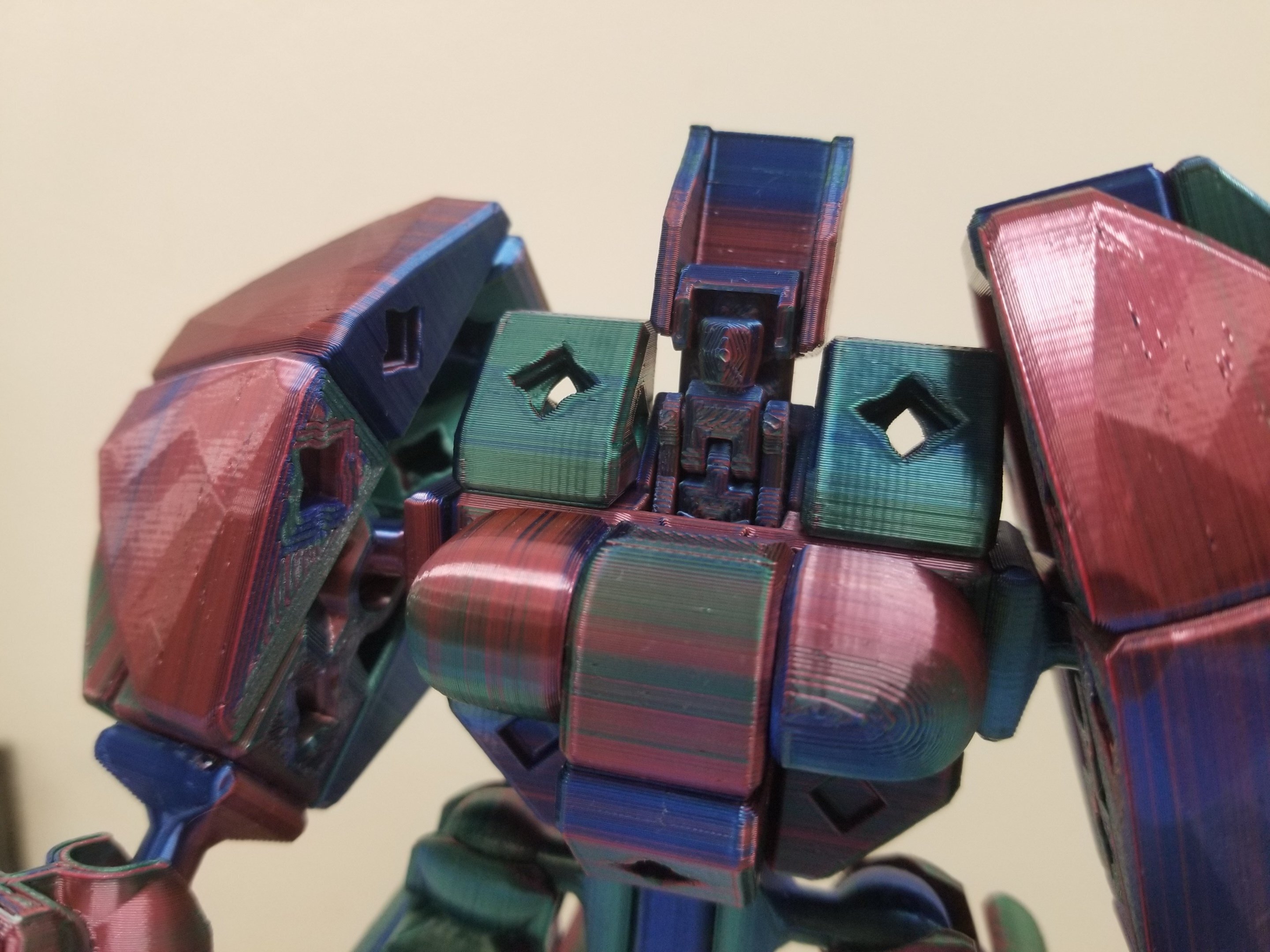 3D printing PrintABlok:Battlemecha Frame with basic pilot articulated ...