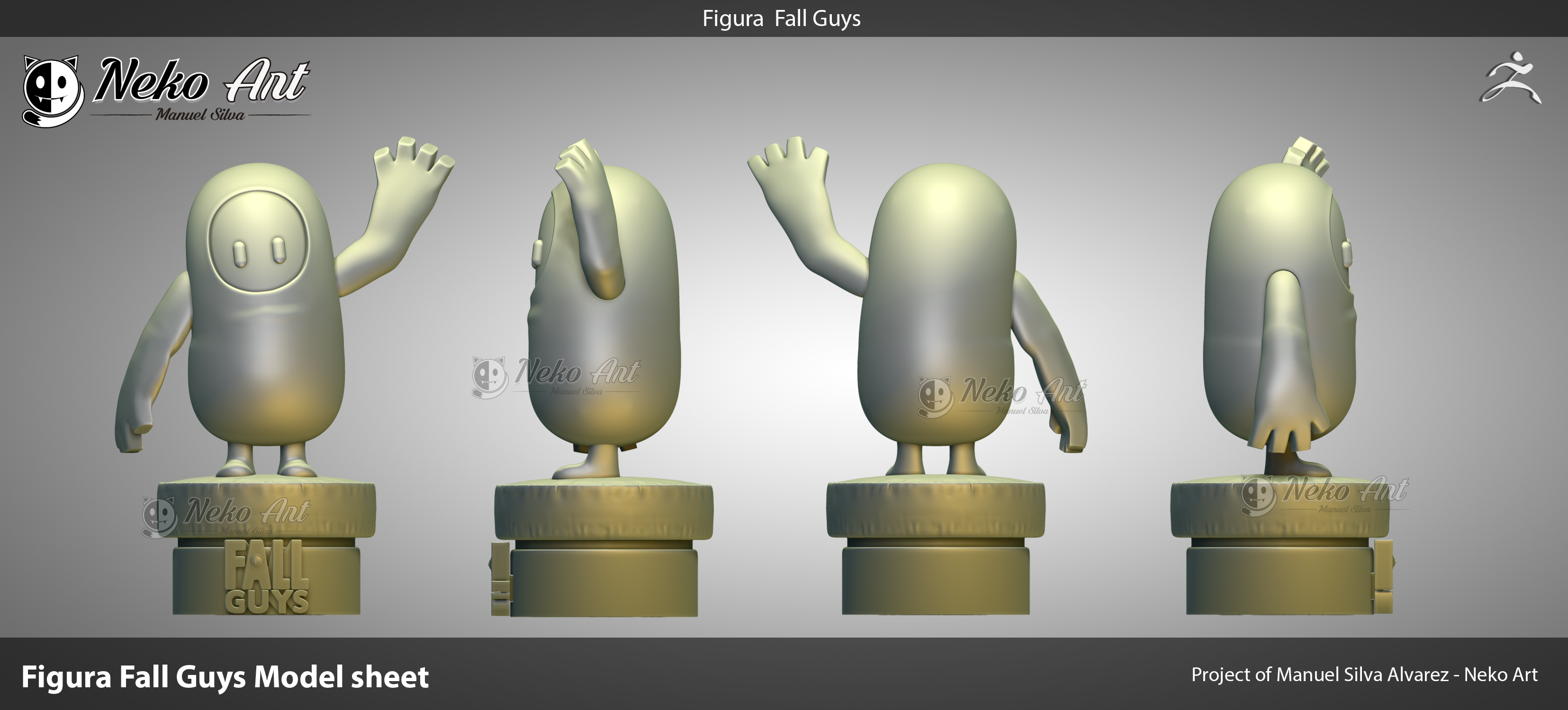 🍂 Fall Guys Figure Free 3D print model・Free 3D File for 3D printing・Cults