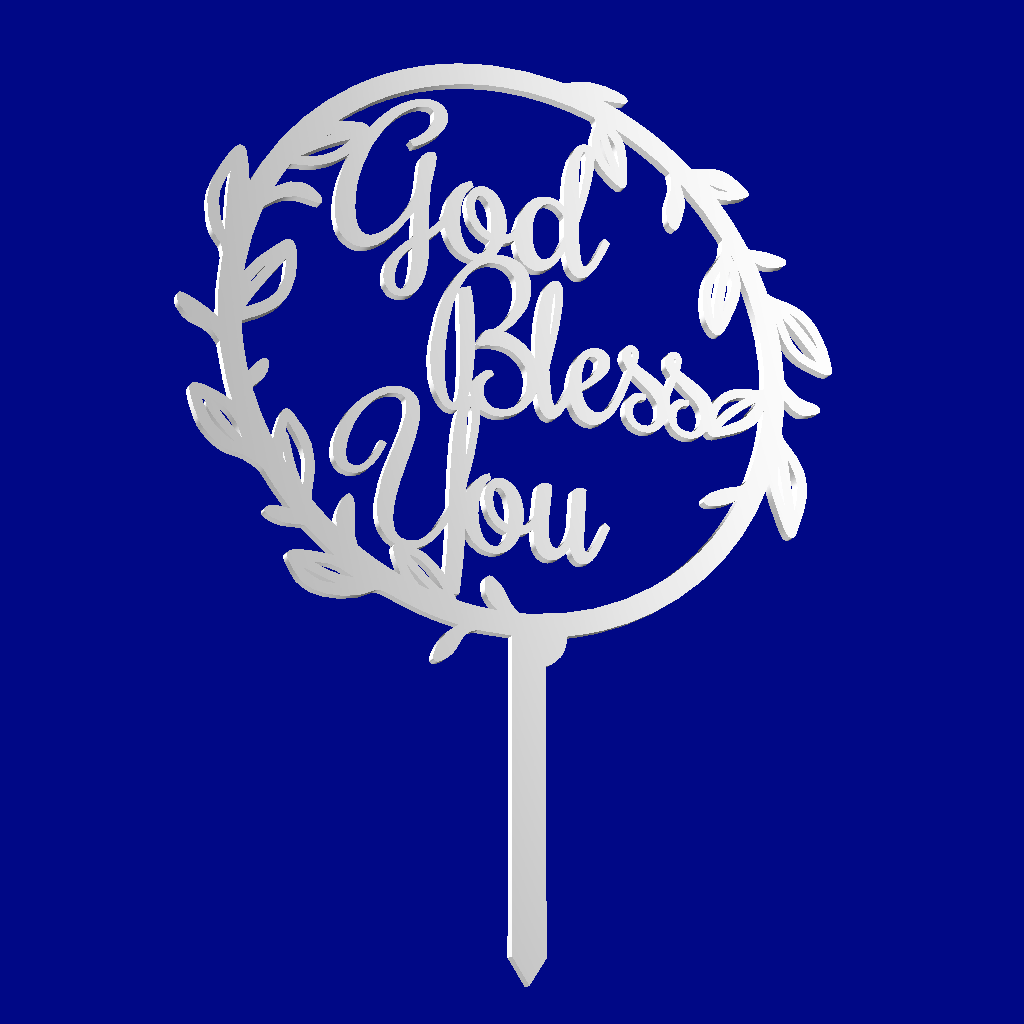 STL file God Bless You Cake Topper 🫵 ・3D printing design to download・Cults
