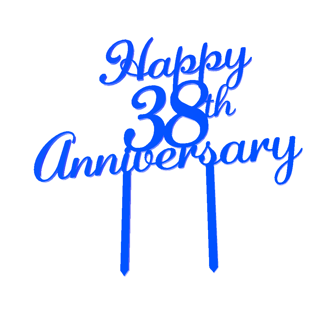STL file Happy 38th Anniversary Cake Topper 🍰 ・3D printable model to ...