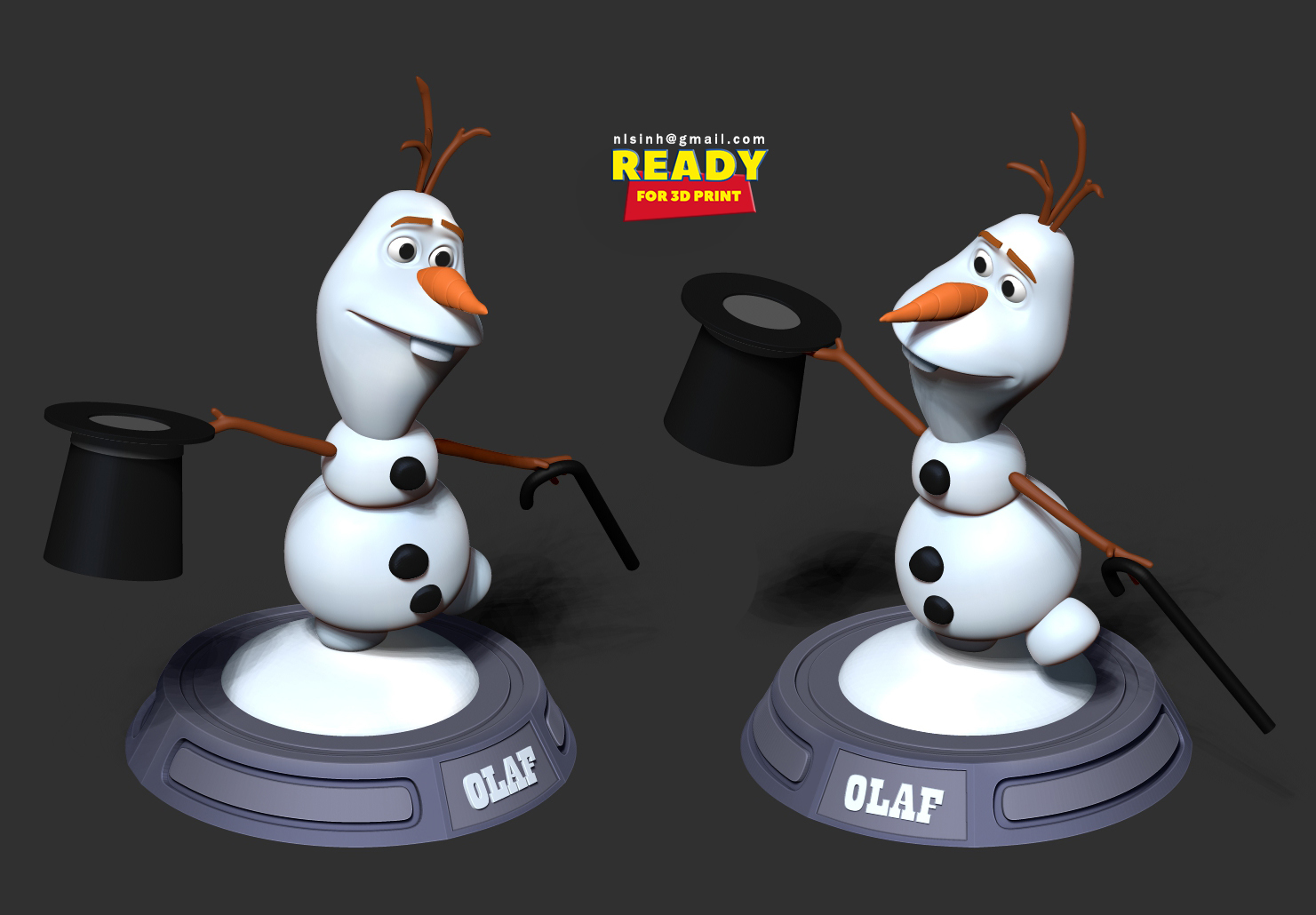 3D file Magician Olaf ☃️ ・3D printer model to download・Cults