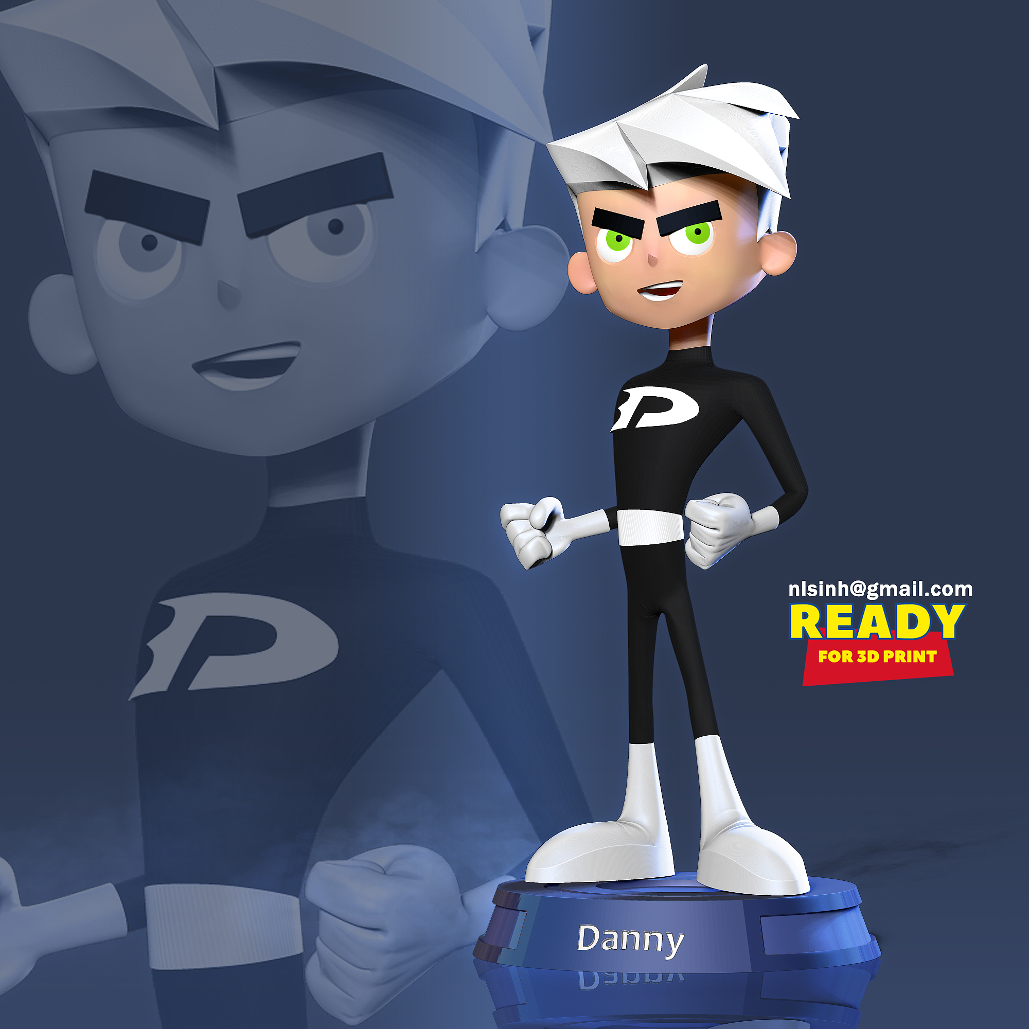 👾 Danny Phantom Fanart・ 3D File for ・Cults