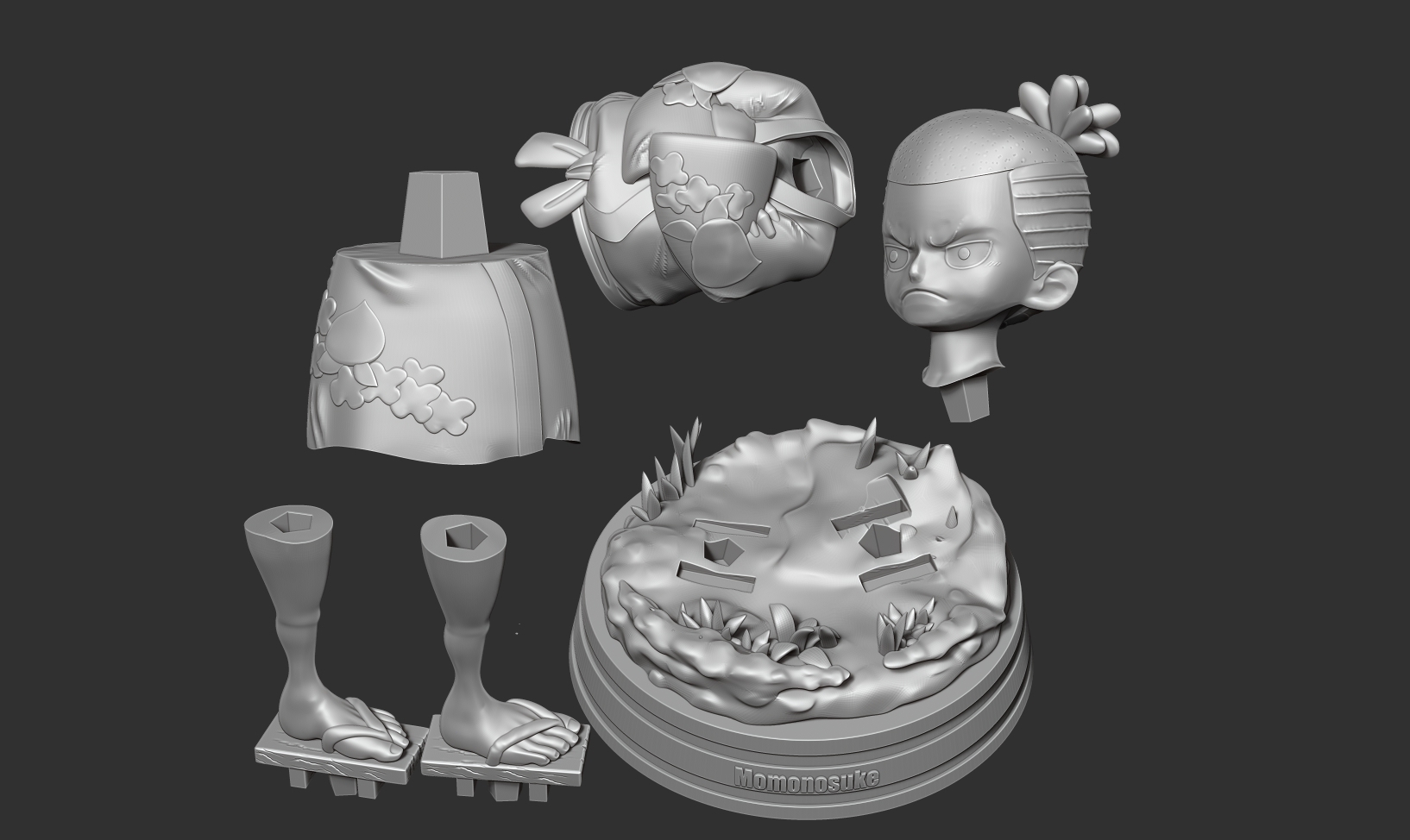 3D file Kozuki Momonosuke - One Piece Fanart 👦・3D printer model to ...