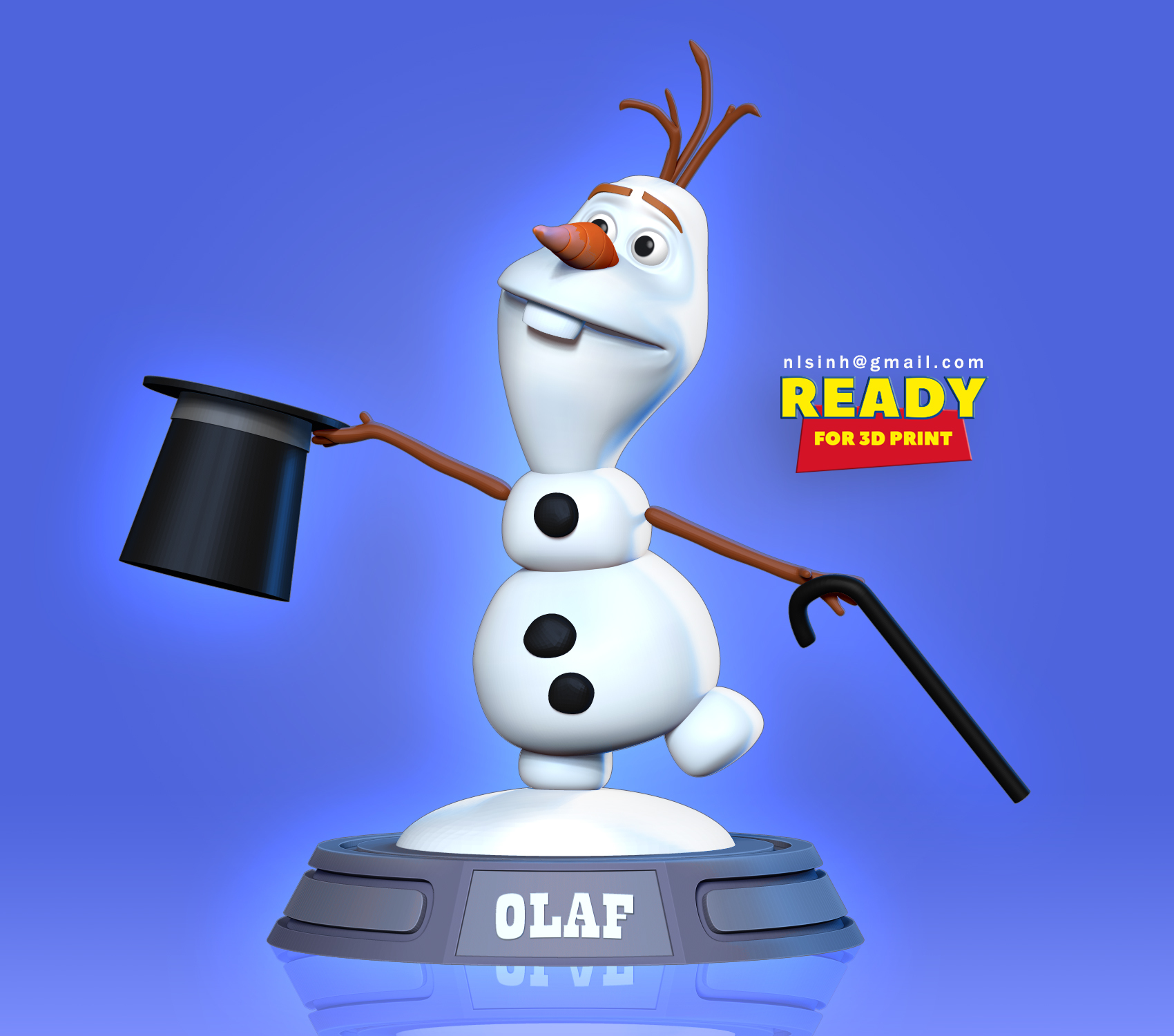 3D file Magician Olaf ☃️ ・3D printer model to download・Cults