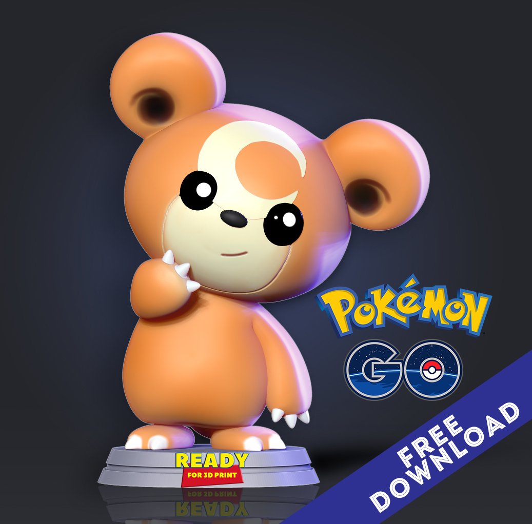 Archivo 3D gratuito Teddiursa Pokemon Fanart 🐉 ・Objeto imprimible en 3D ...