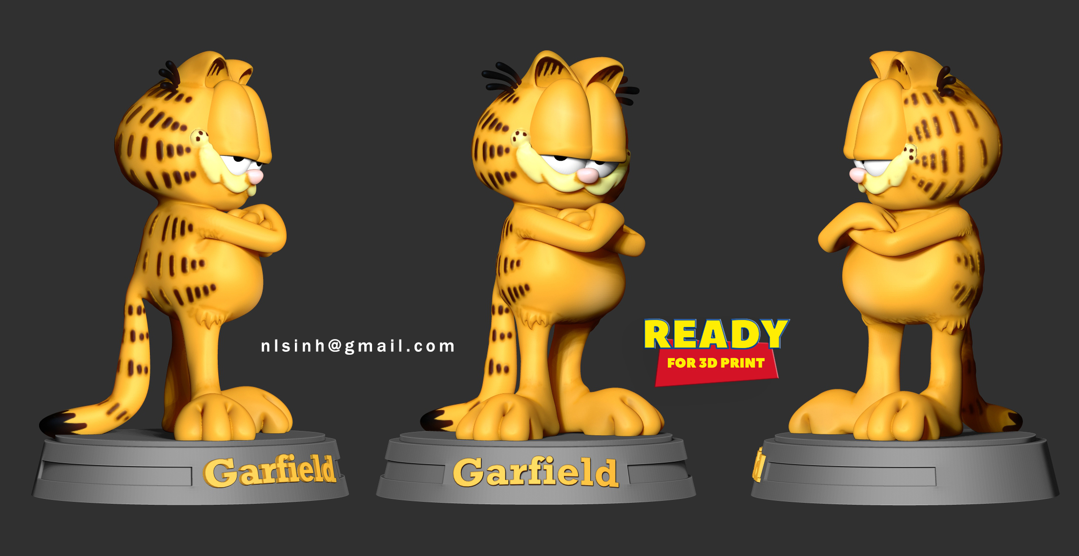 Archivo 3D Garfield 🐱 ・Diseño para descargar y imprimir en 3D・Cults