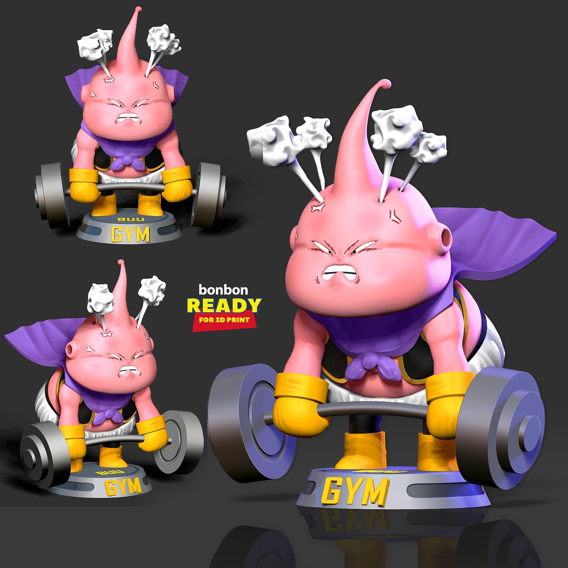 3D file Buu with gym 💬 ・Design to download and 3D print・Cults