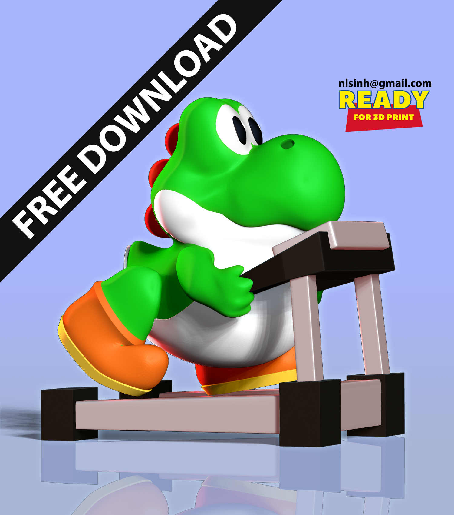 💬 Fat Yoshi・Free 3D File for ・Cults