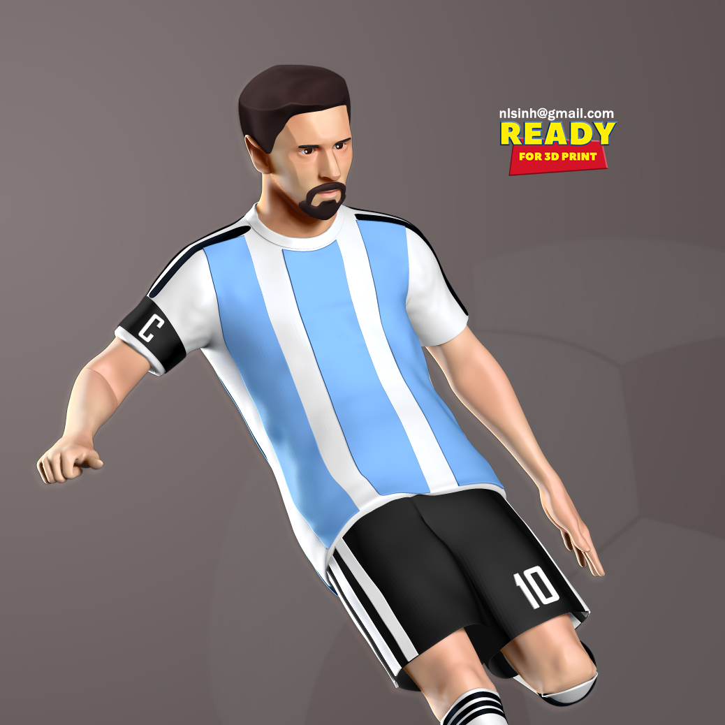 3D file Lionel Messi 🏈 ・3D print design to download・Cults