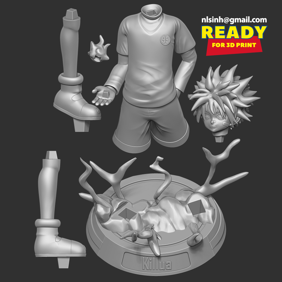 🏹 Killua Zoldyck - Hunter x Hunter Fanart・ 3D File for ・Cults