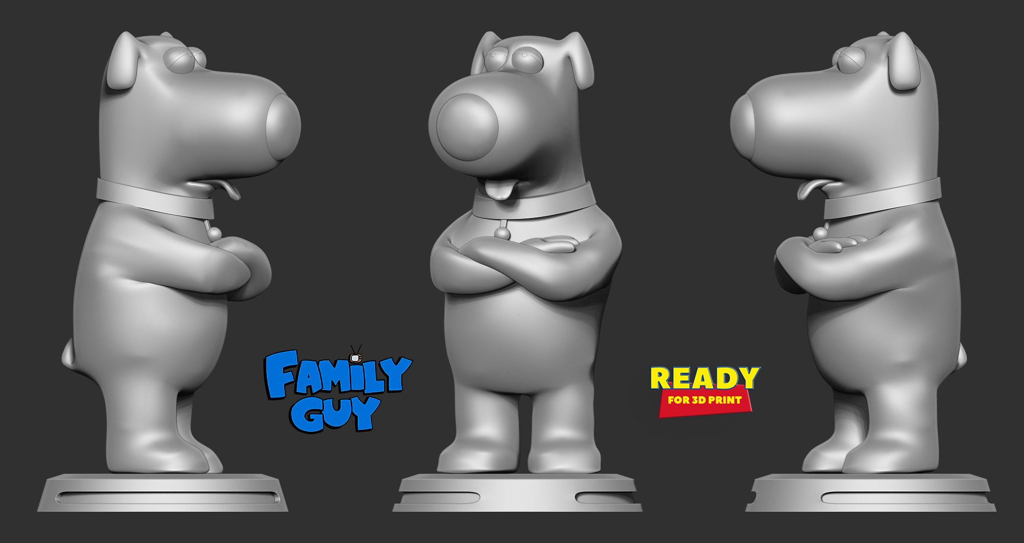 🦅 Brian Griffin - Family Guy Fanart・Free 3D File for ・Cults
