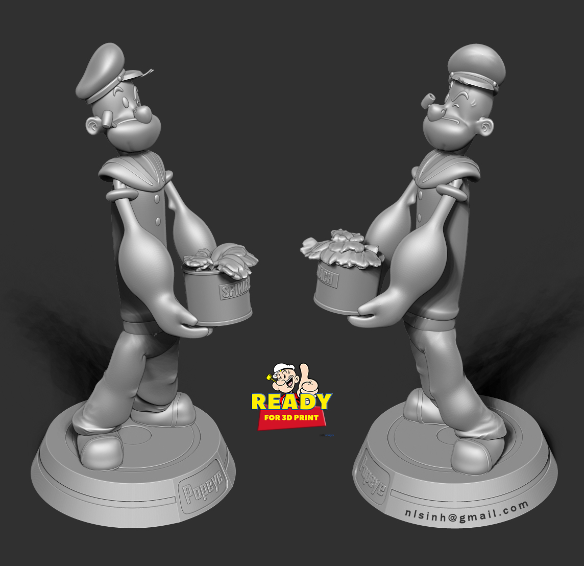 3D file Popeye the Sailor 🥗 ・3D printing idea to download・Cults