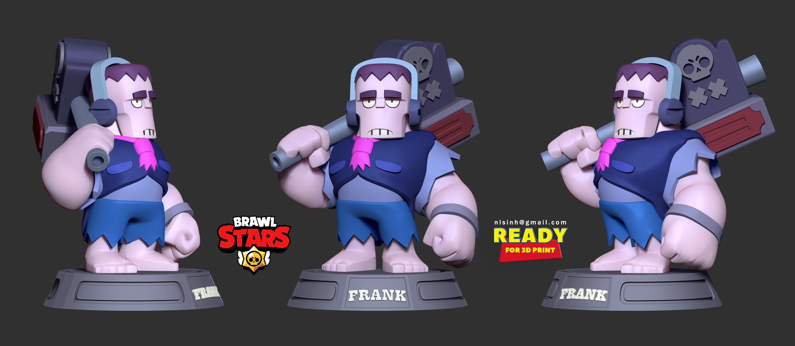 3D file Frank - Brawl Stars Fan art 🌃 ・3D print design to download・Cults