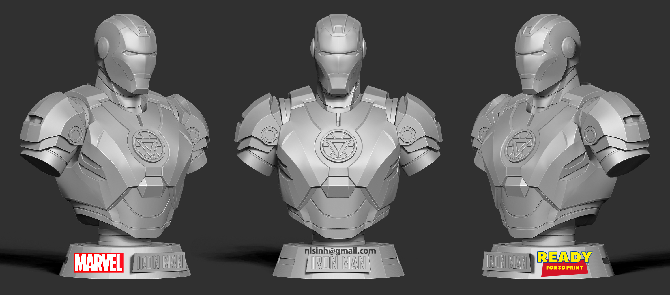 👨 Iron Man bust・ 3D File for ・Cults