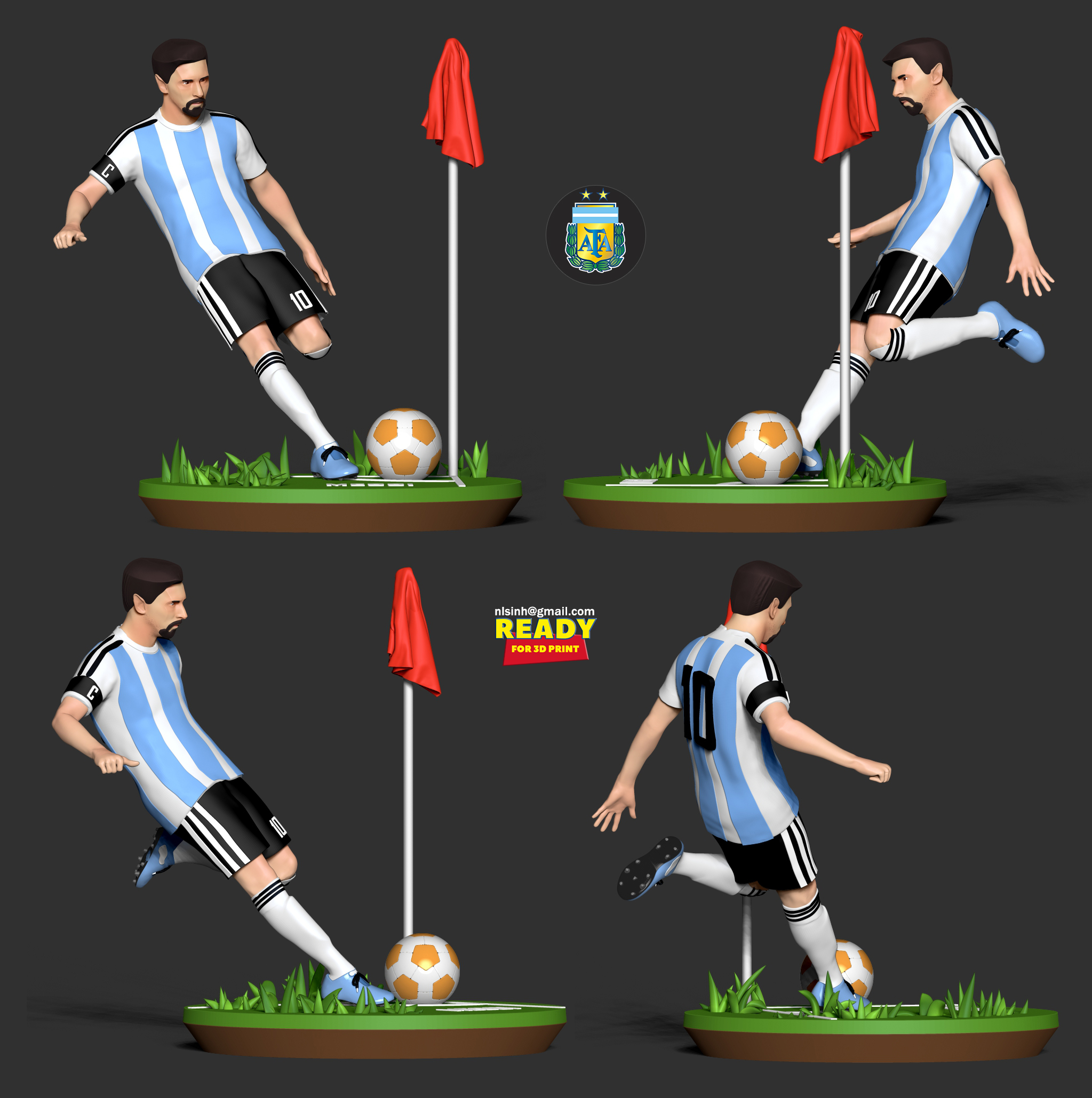 3D file Lionel Messi 🏈 ・3D print design to download・Cults