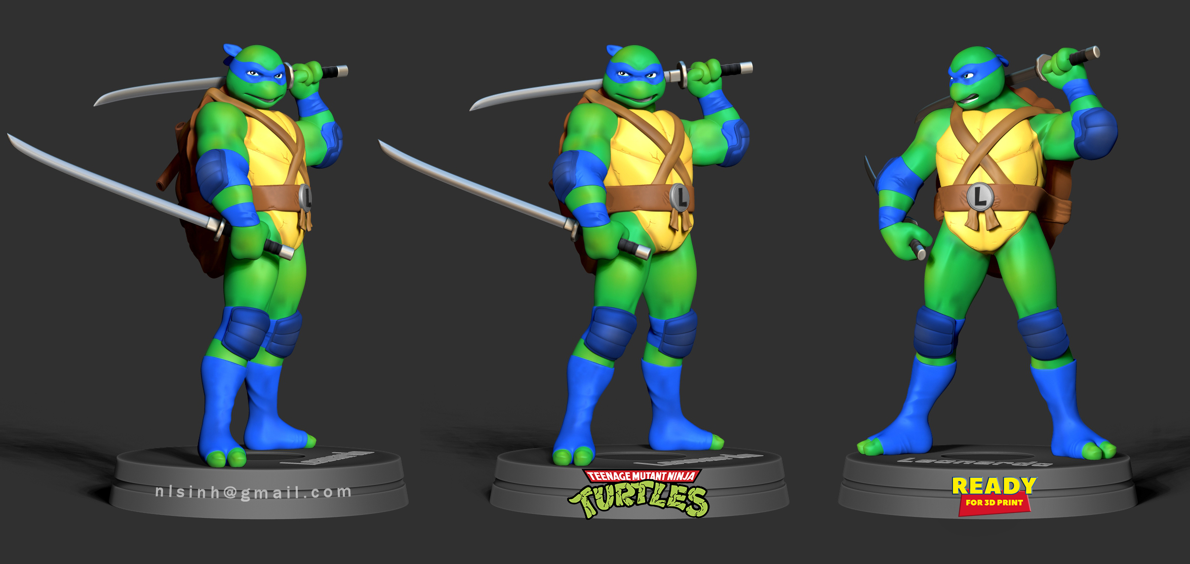 ♌ Leonardo - TMNT Fanart・ 3D File for ・Cults