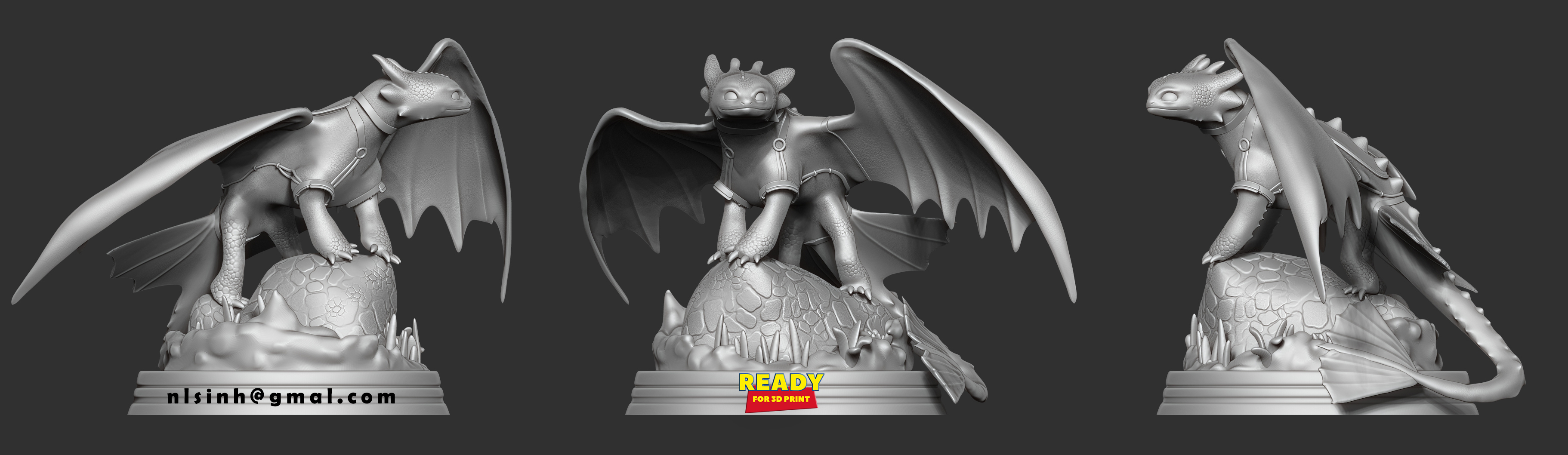 arquivo 3D Fanart de Chimuelo 👾 ・modelo para impressora 3D para ...