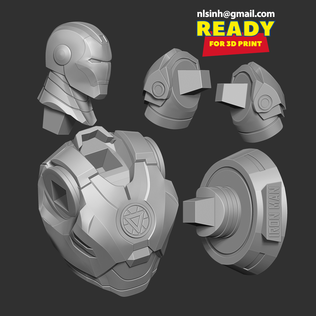 👨 Iron Man bust・ 3D File for ・Cults