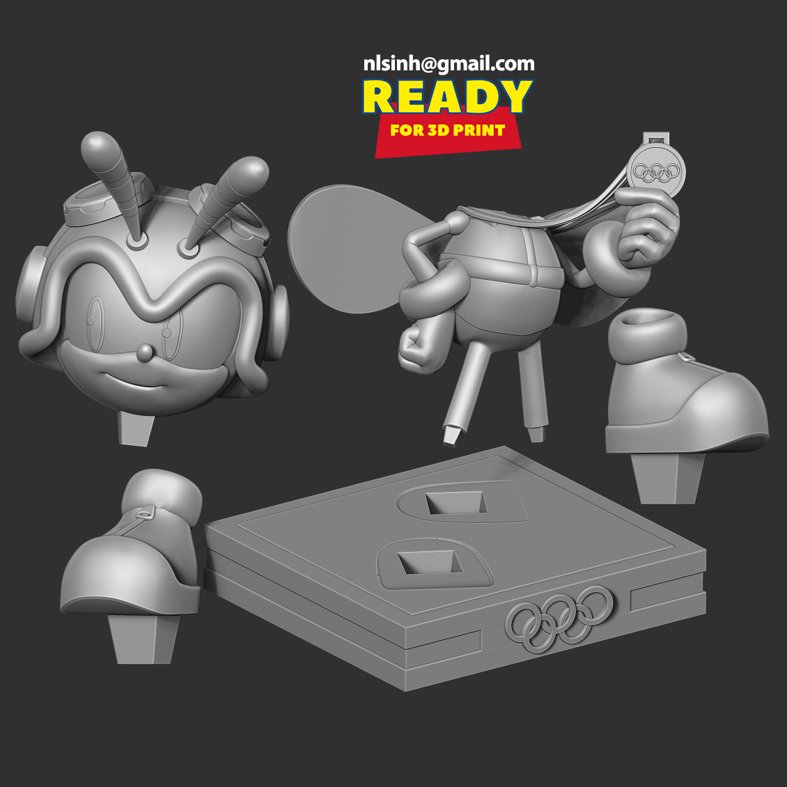 3D file Charmy Bee wins gold medal at Olympics 🐝 ・3D printable design ...