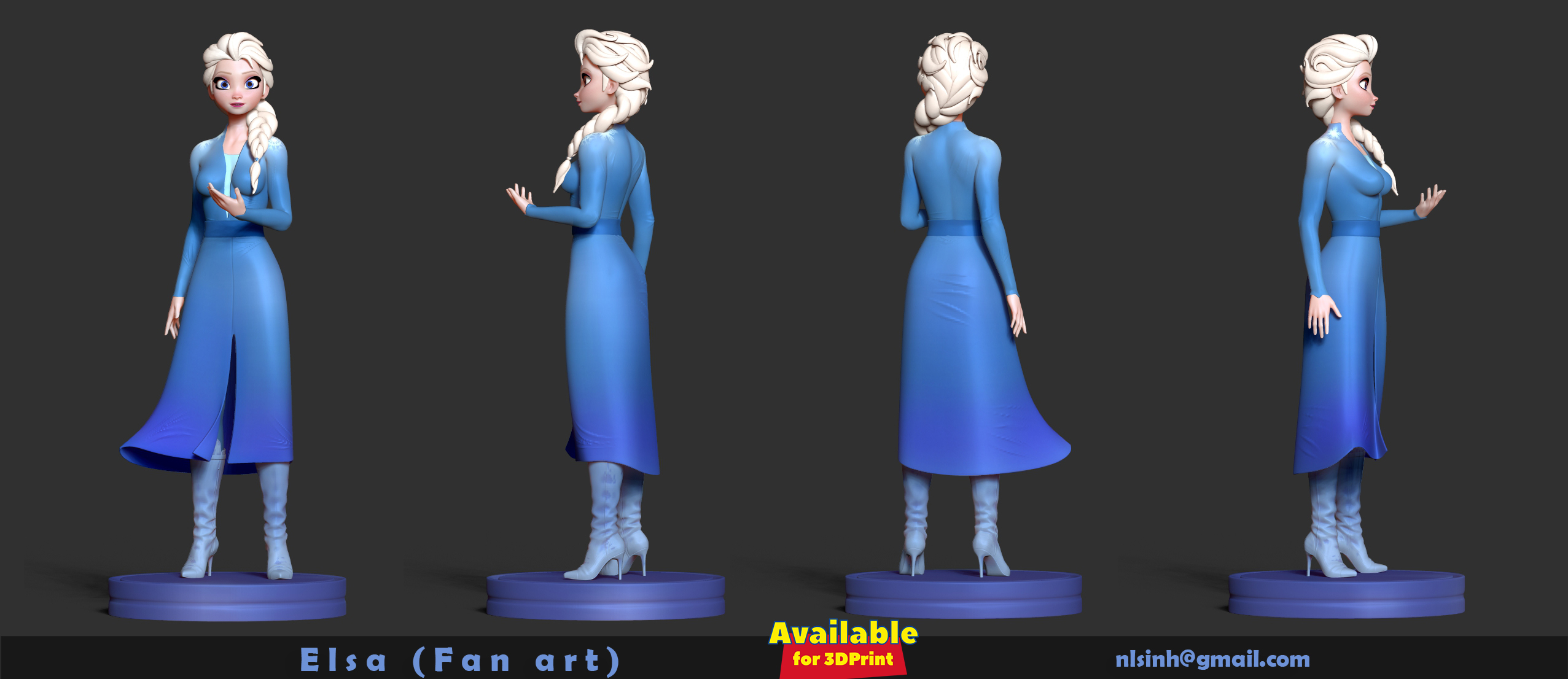 🎨 Elsa - Frozen 2 Fan art・ 3D File for ・Cults