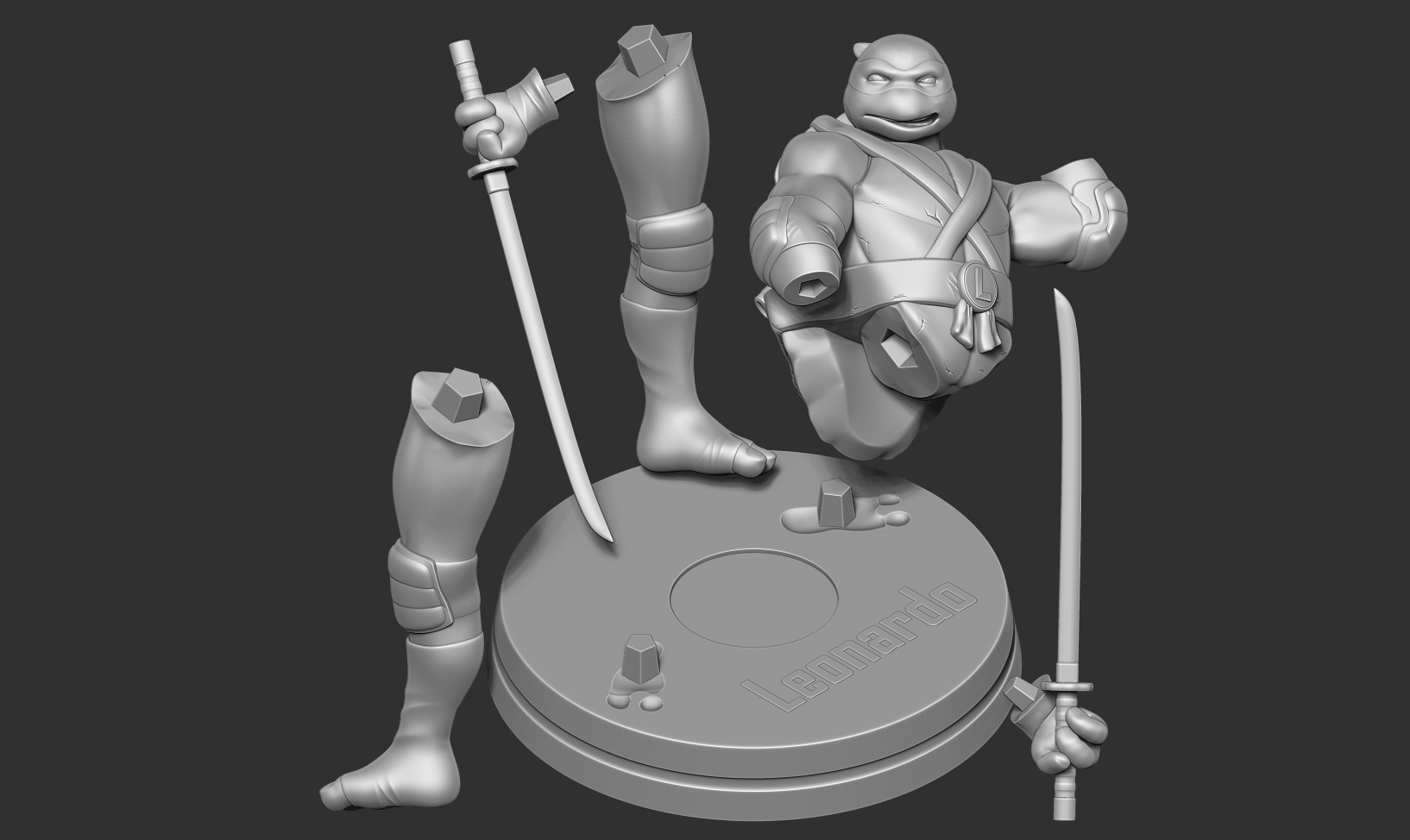 ♌ Leonardo - TMNT Fanart・ 3D File for ・Cults